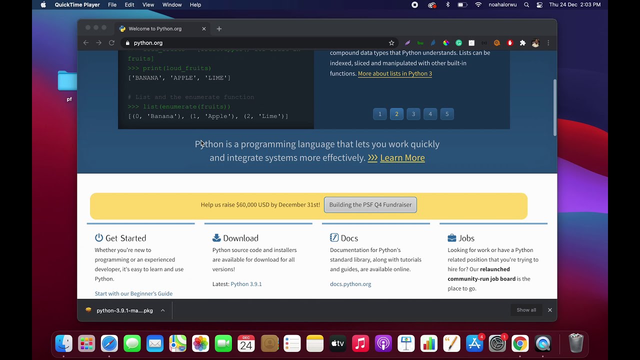 Python on 2020 MacBook Pro M1 - YouTube