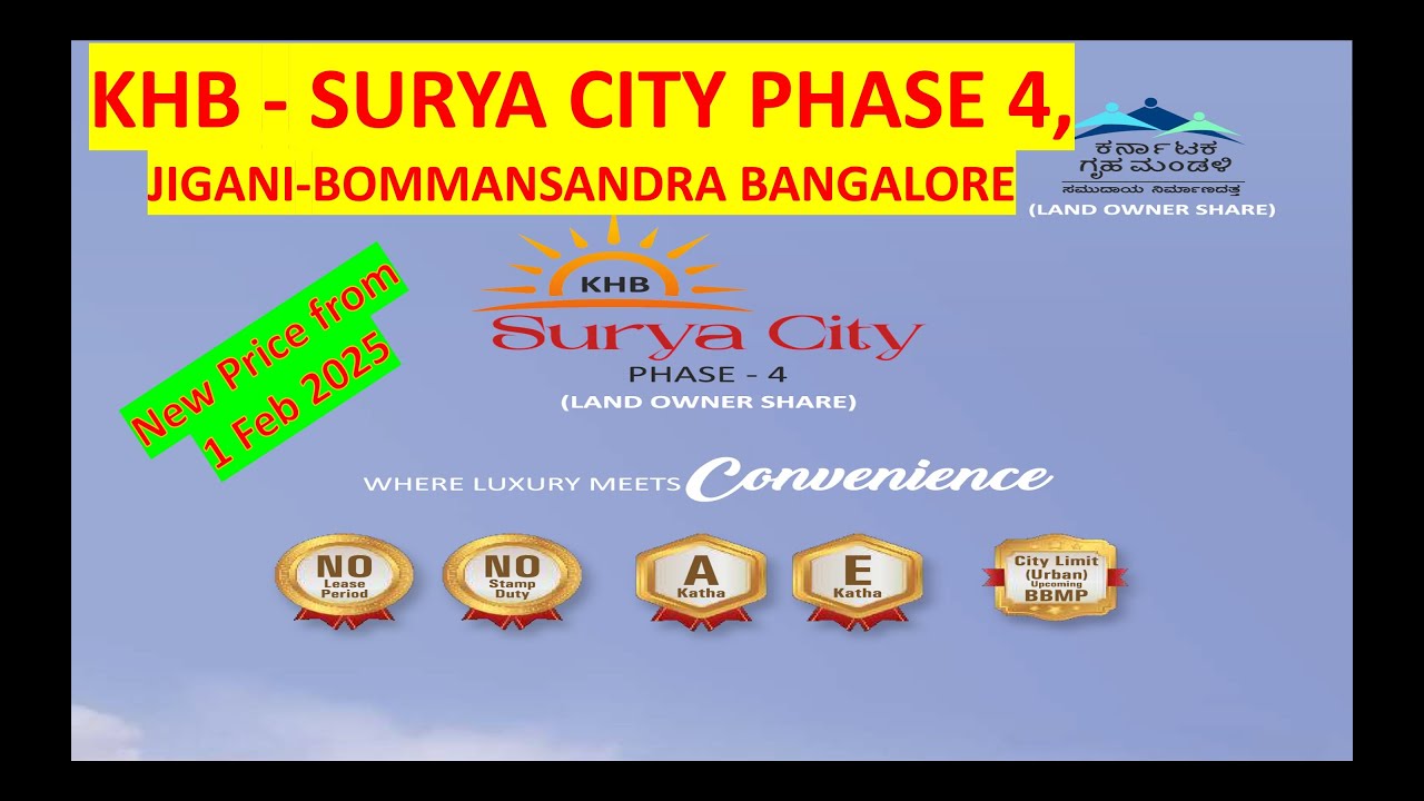 KHB Surya City Phase 4 layout near Jigani Bangalore | ಜಿಗಣಿ ಬೆಂಗಳೂರು ಸಮೀಪದ KHB ಸೈಟ್‌ಗಳು - YouTube