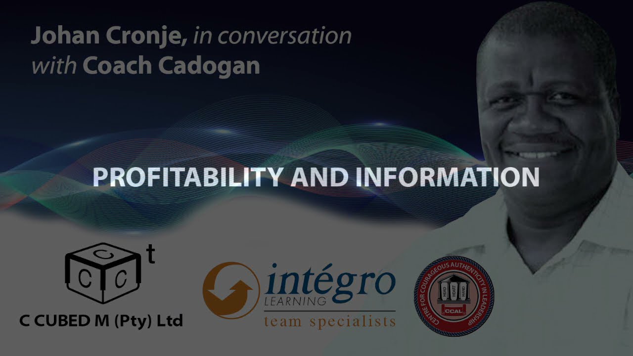 Profitability and Information as factors that drive teaming: a discussion with Johan Cronje ...