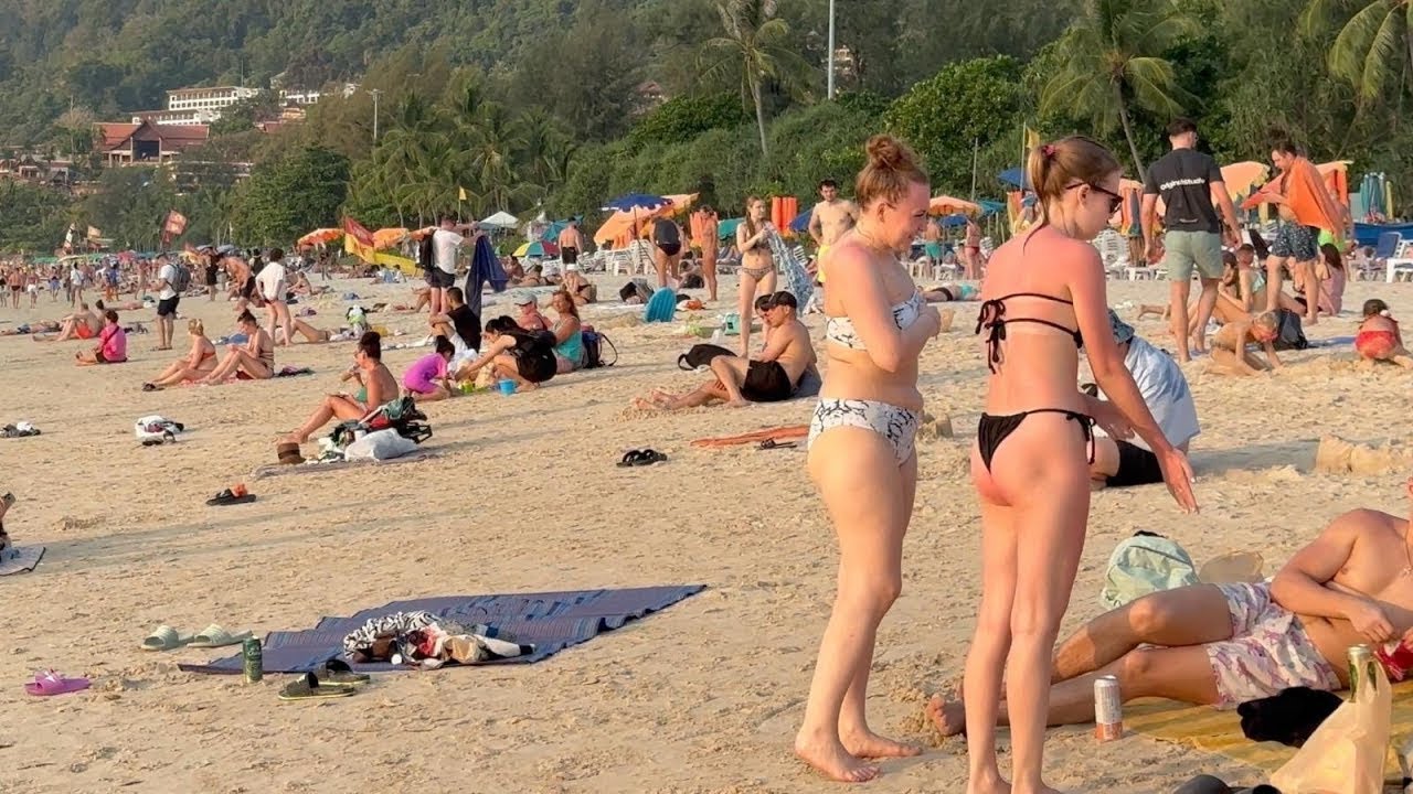 Beach And Sand Thailand Hot Day Patong Beach Beach Walk 4k Youtube
