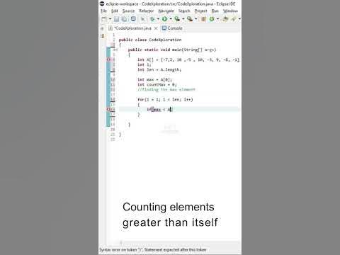 Counting the number of elements in an array greater than itself - YouTube