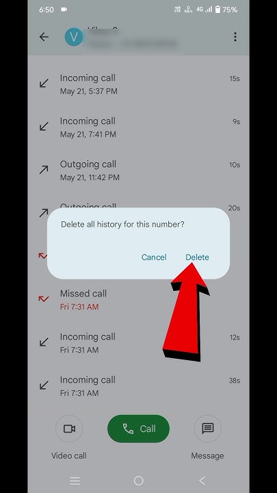how to delete call history permanently - YouTube