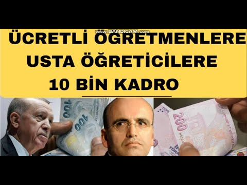 USTA ÖĞRETİCİLER  VE   ÜCRETLİ ÖĞRETMENLERE  10 BİN KİŞİLİK KADRO