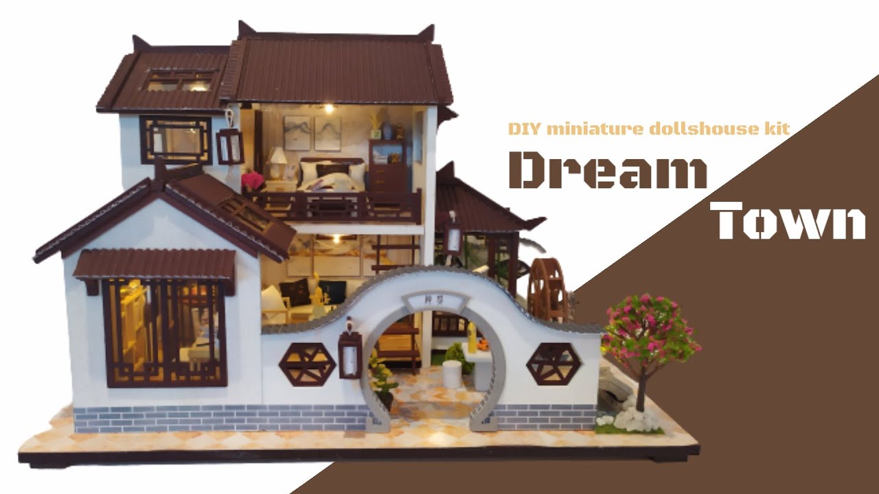 DIY Miniature Dollhouse Kit - Dream Town │미니어처 하우스(드림타운) - YouTube