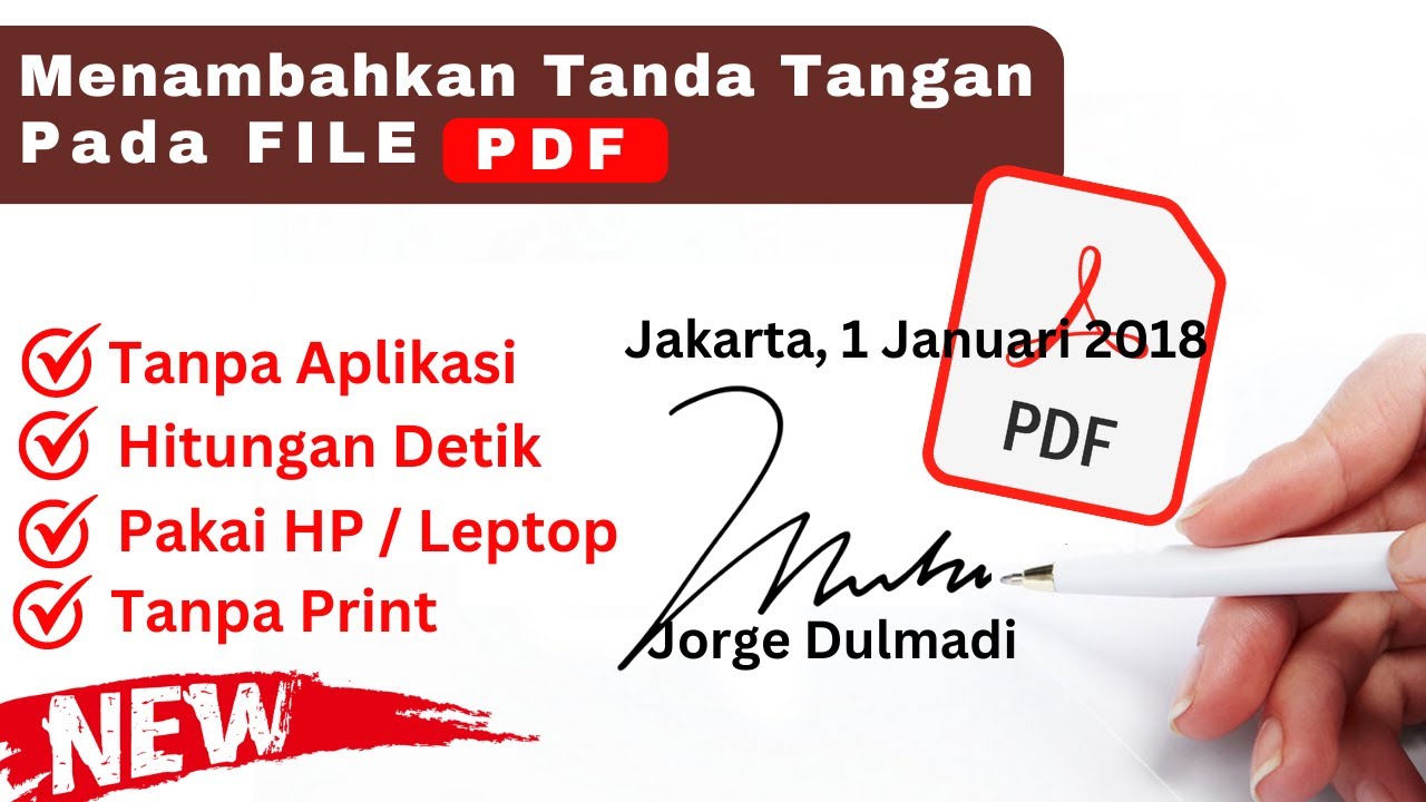 CARA MENAMBAHKAN TANDA TANGAN DI PDF TANPA APLIKASI | MEMASUKAN TANDA TANGAN KE PDF MUDAH DAN ...