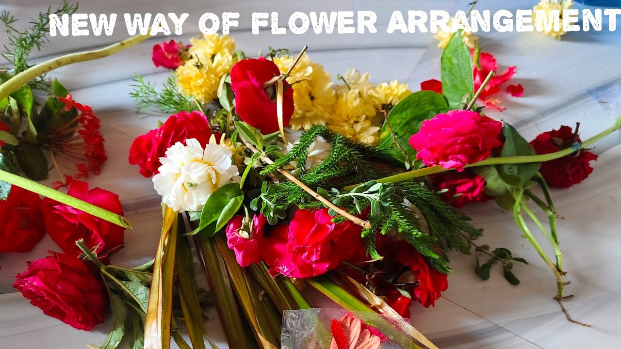 New Way of Flower Arrangement - YouTube