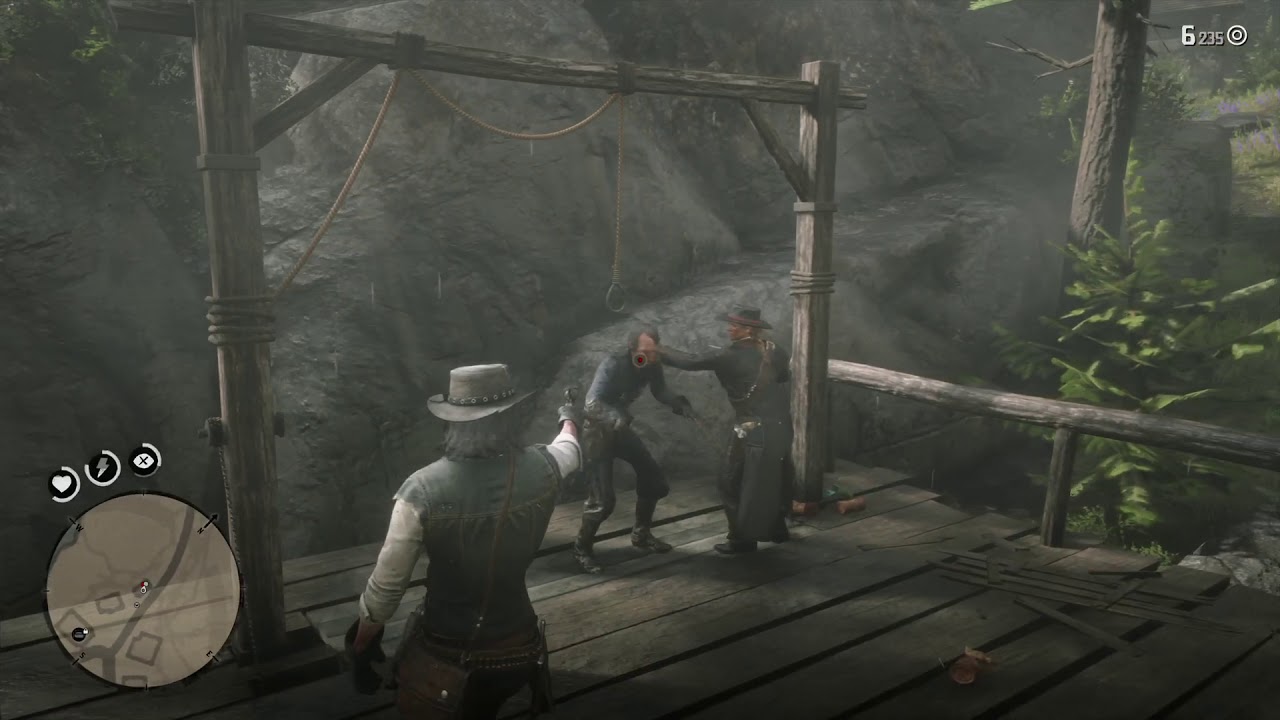 Red Dead Redemption 2 hanging a fool, hangman game play - YouTube