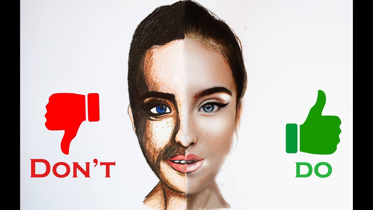 Do's & Don'ts : Realistic portrait drawing - YouTube