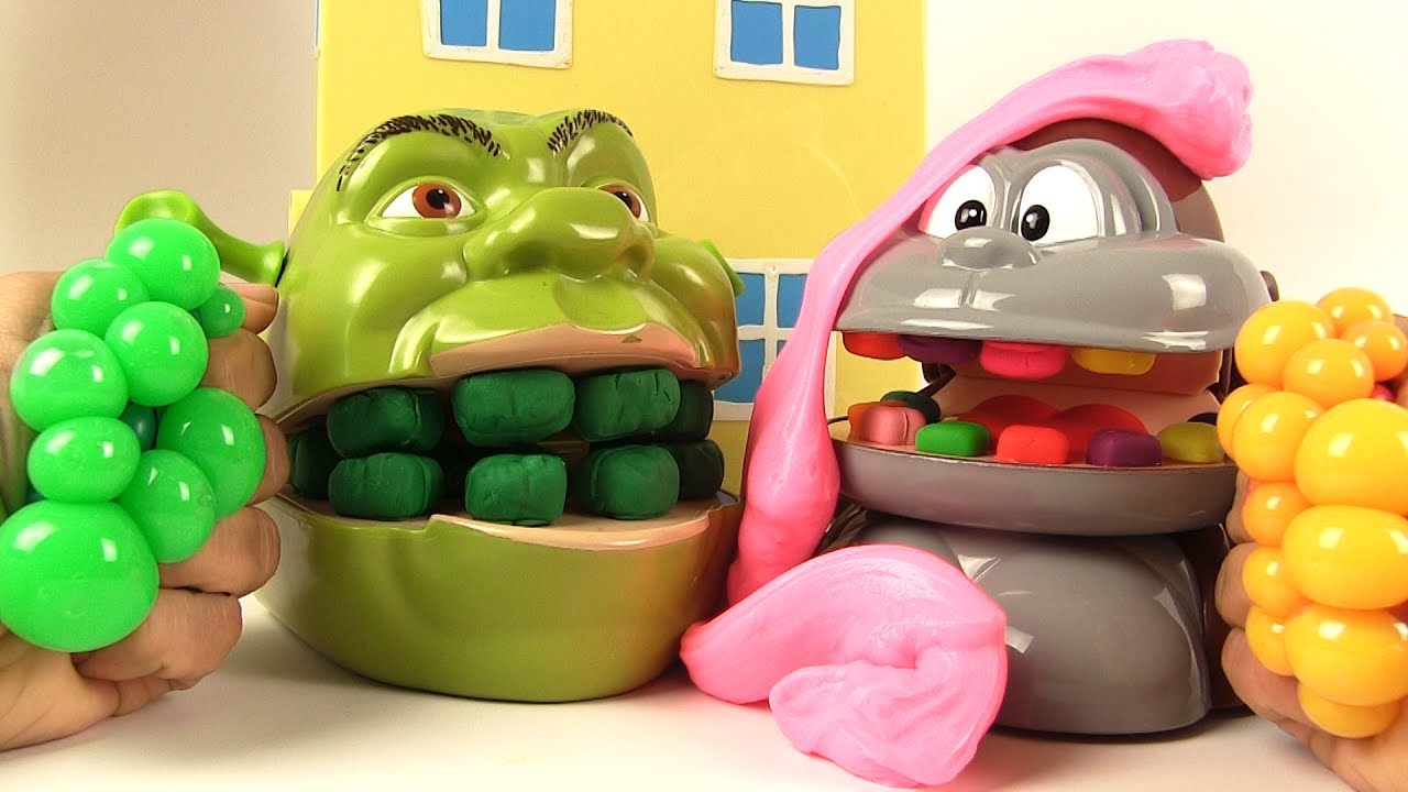 Shrek et le Singe Slime Putty et Boules Mesh Anti-Stress Mesh Squishy ...