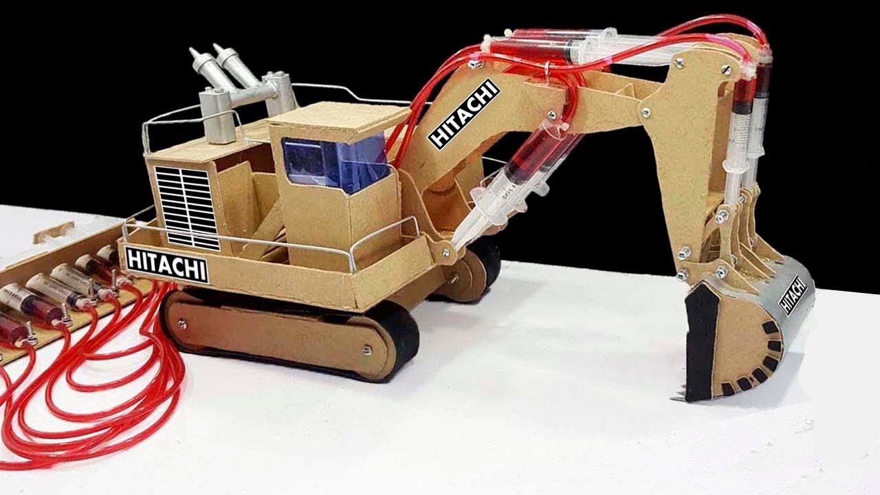How to make excavator science project - YouTube