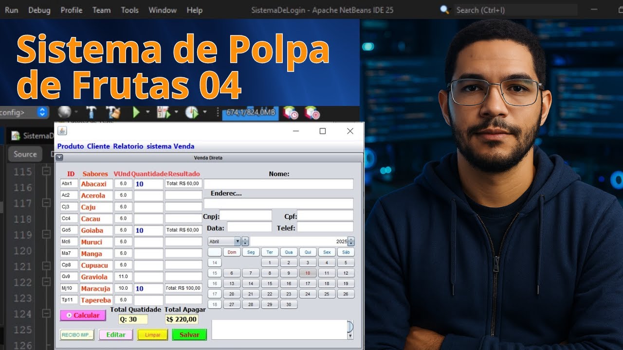 Análise do Projeto Java - Tela de Cadastro com Banco de Dados - YouTube