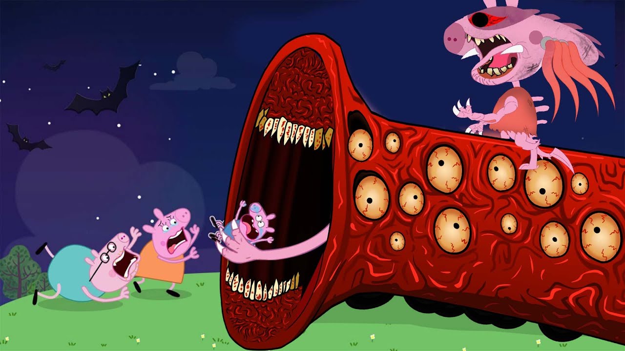 Peppa Pig turns into Predalien, Giant Worm Zombie Monsters | Peppa Pig ...