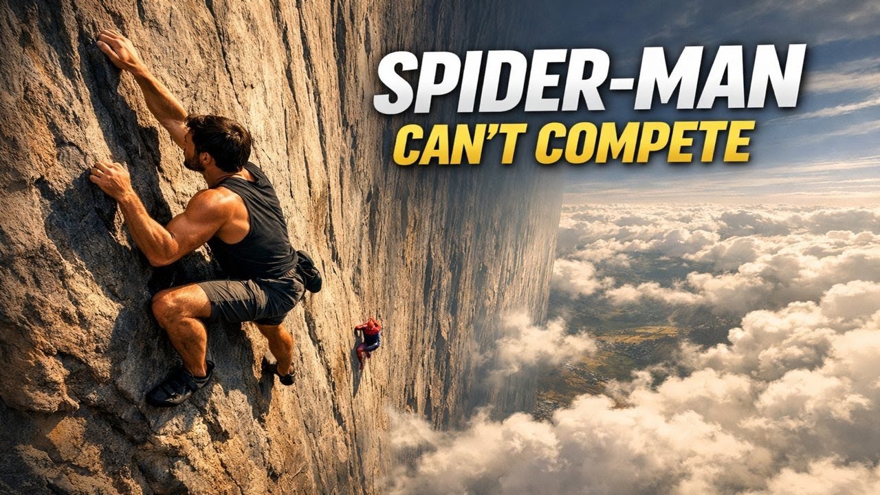 Spider-Man climbs with superpowers,he climbed with nothing - YouTube