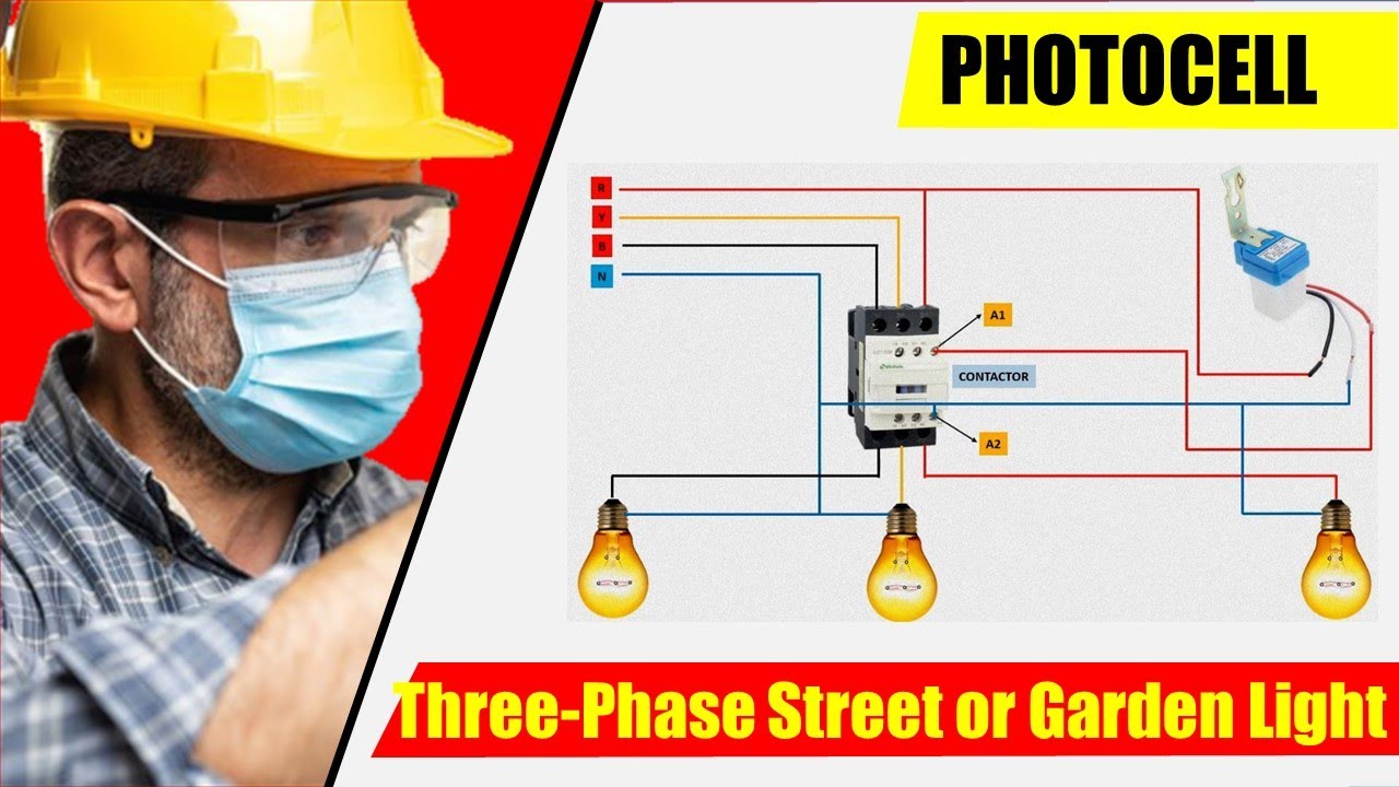 street light wiring | photocell sensor | photocell - YouTube