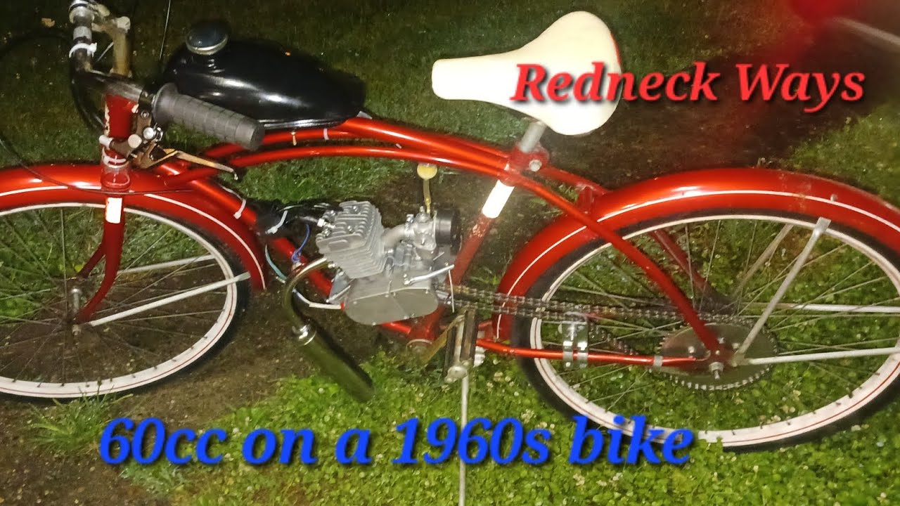 Installed a 60cc Engine on 1960s bike [Redneck Ways] - YouTube