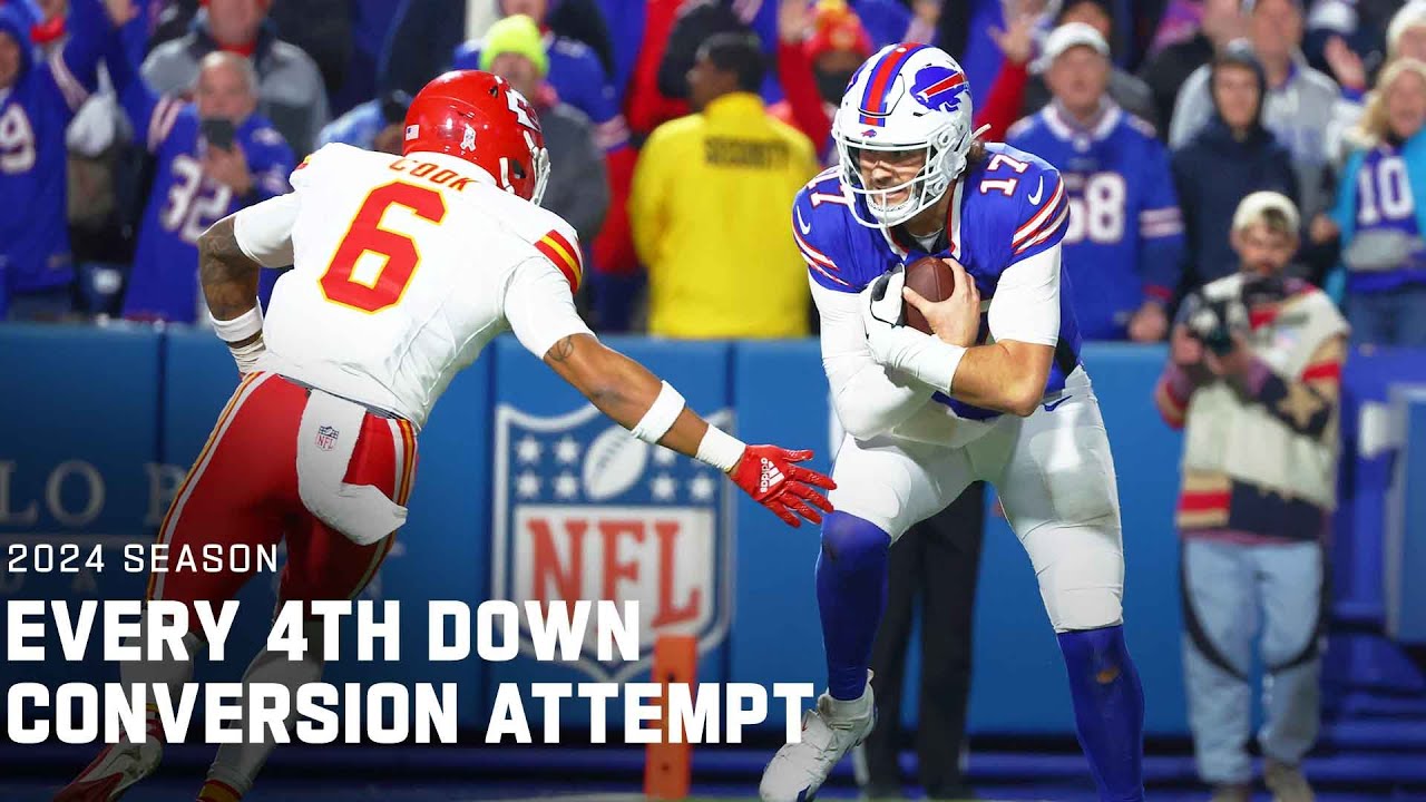 Every 4th Down Conversion Attempt of the 2024 Season - YouTube