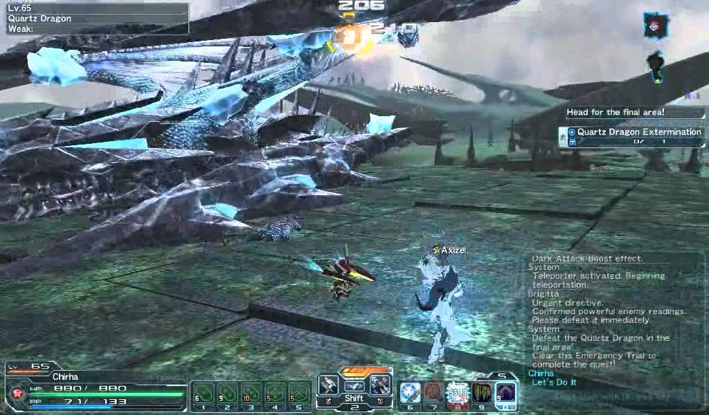 PSO2 Quartz Dragon SH Solo Gu/Hu Level 65 - YouTube