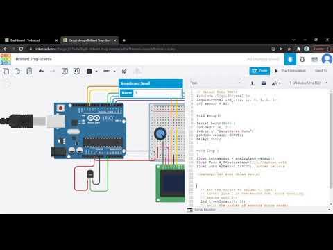 [Elektronika 2] Simulasi Arduino Menggunakan TinkerCAD - Membuat Termometer Digital - YouTube