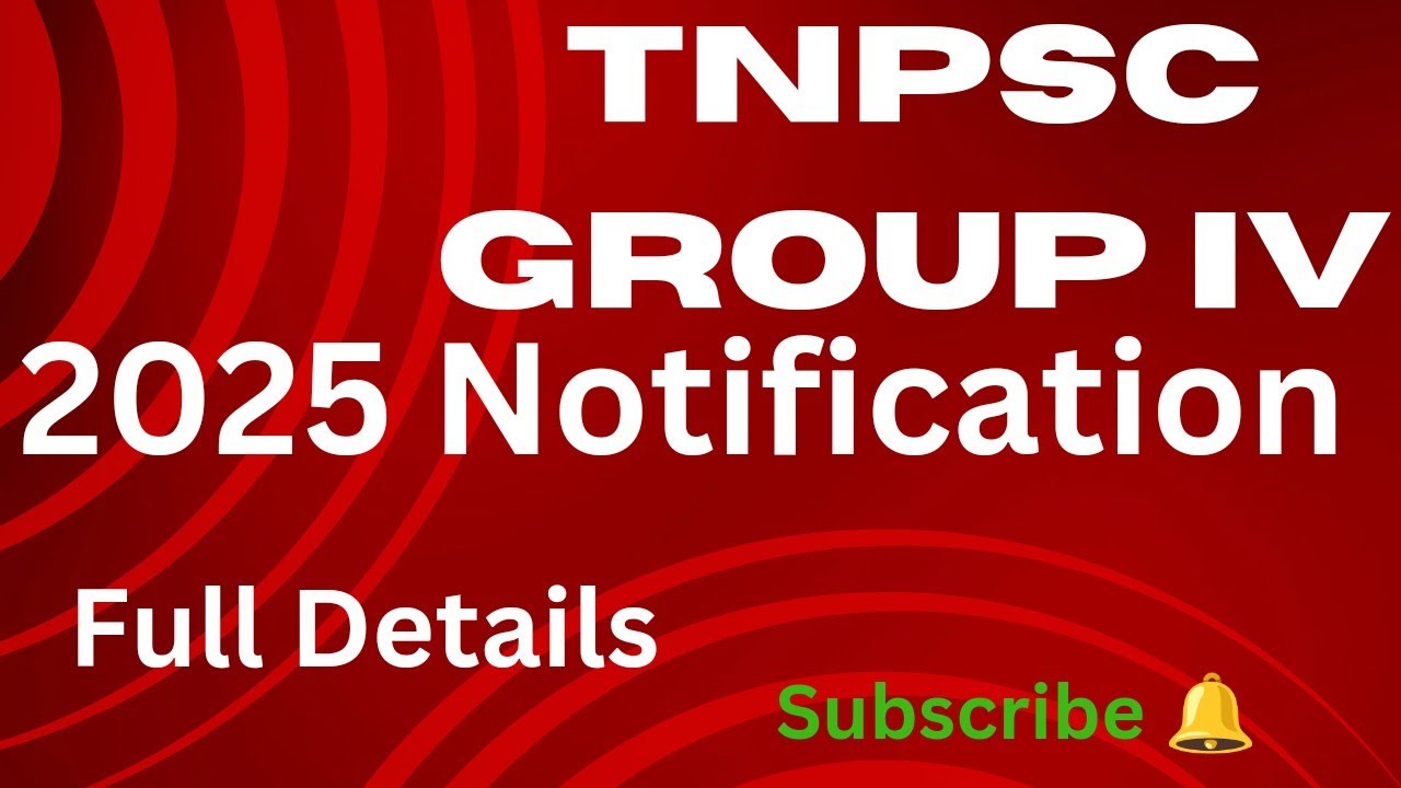 Tnpsc Group IV Full Details PART - 1 - YouTube