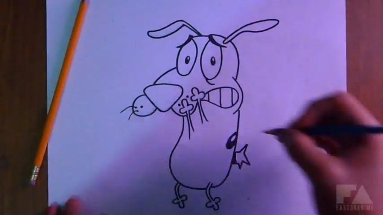 Drawing: Courage the Cowardly Dog [HD] - YouTube