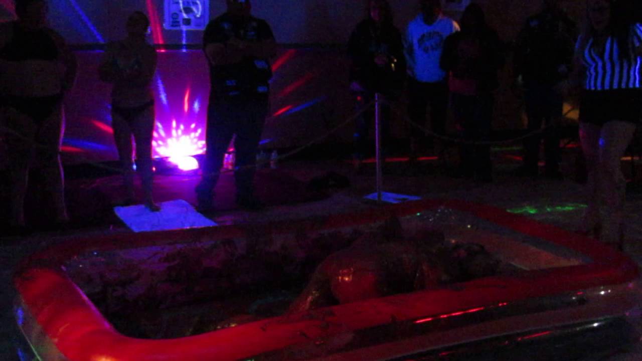 sexy Jello Wrestling biker babes - YouTube