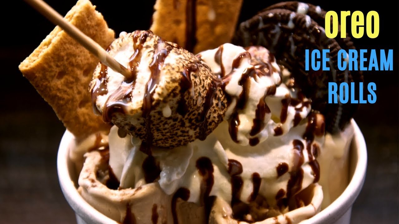 Oreo Ice Cream Roll Making Videos Street Foods Notes Youtube