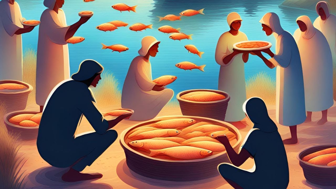 Jesus Feeds The 5000, Bible Stories, Miracles of Jesus - YouTube