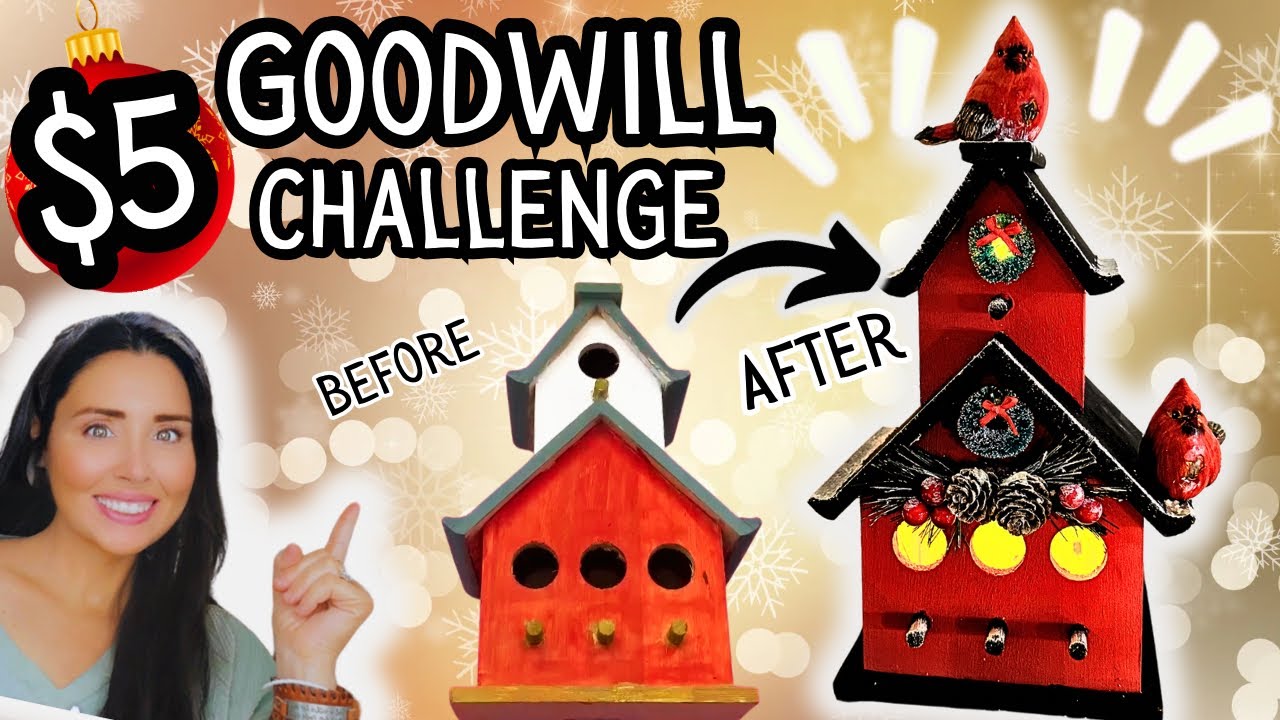 Make GORGEOUS CHRISTMAS diy decor with Goodwill buys under $5! flip ...