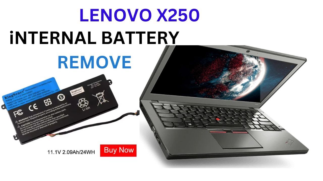 Lenovo ThinkPad X250 | How To Remove Internal Battery on Lenovo X250 ...