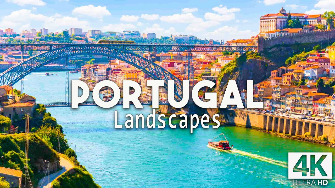 Flying over Portugal (4k uhd) - Relaxing Music Along With Beautiful ...