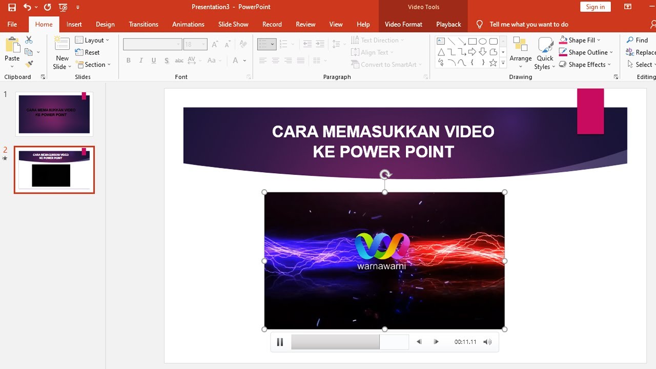 Cara Memasukkan Video Ke Powerpoint 2007, 2010, 2013, 2016, 2019 - YouTube