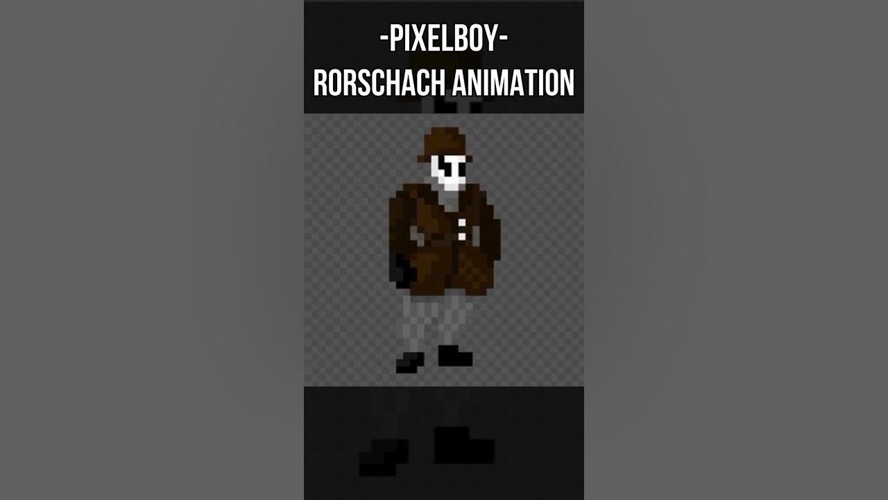 Rorschach Animation | Pixelboy #dc #pixel #watchmen #animation #pixelart #pixelartist - YouTube