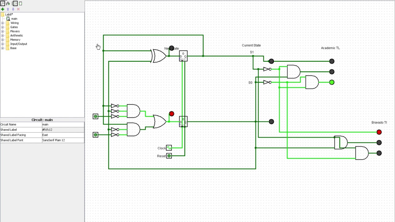 Logisim Lab 8/9 FSM - YouTube
