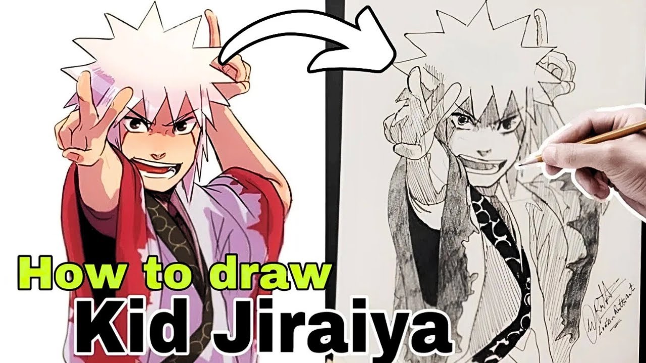 Drawing Kid Jiraiya: Step-by-Step Portrait | Fun Sketching Tutorial 😊 ...