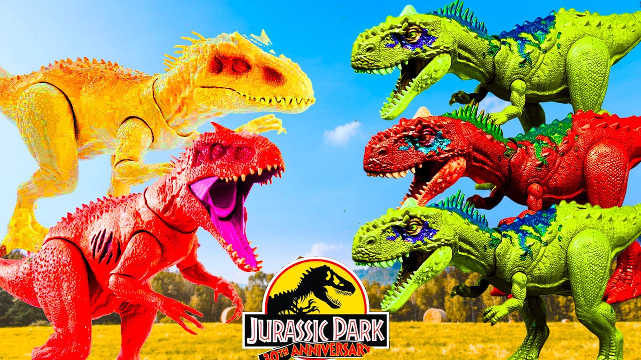 🔴Dinosaurs Jurassic world Evo.2: Indominus Rex, T-rex, Carnotaurus ...