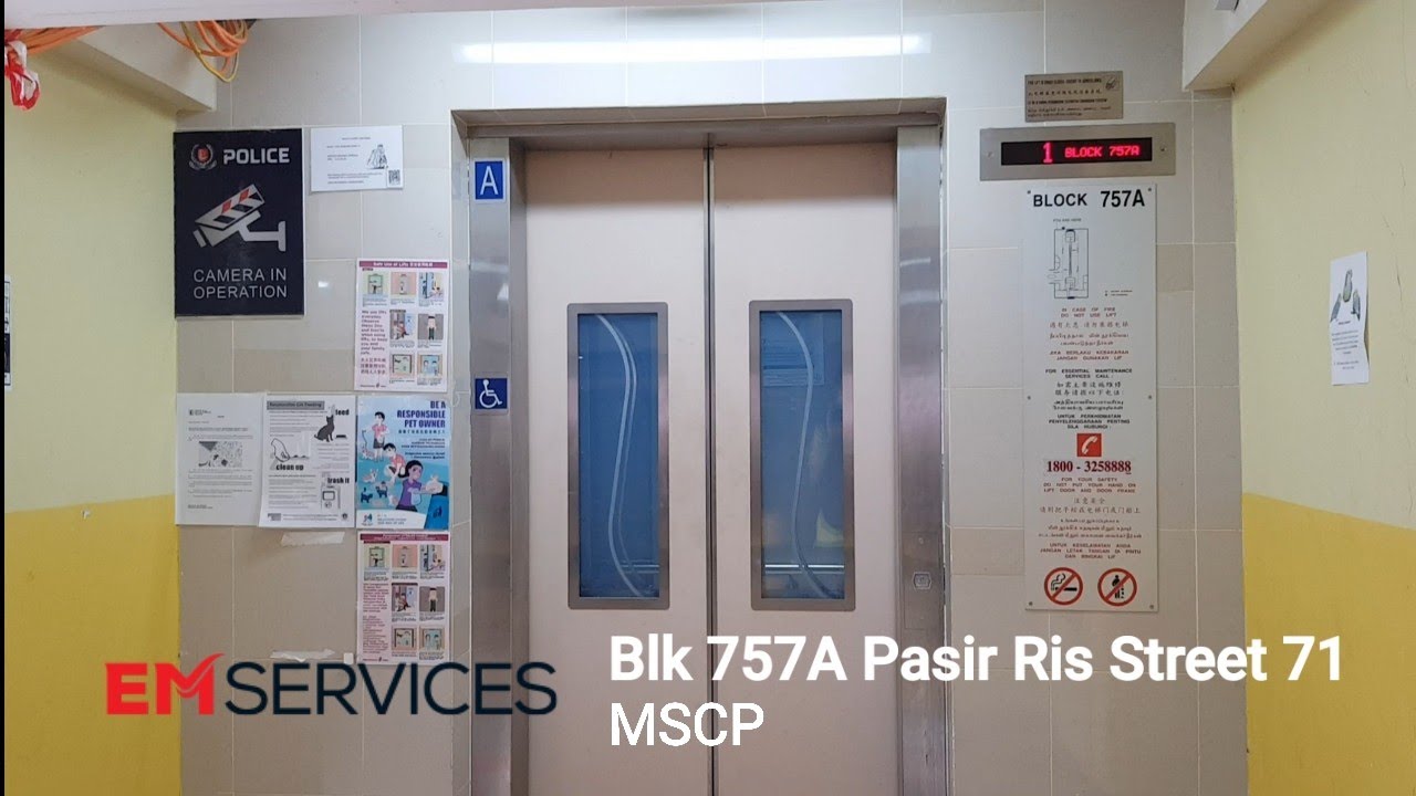 EM lift at Blk 757A Pasir Ris Street 71 MSCP - YouTube
