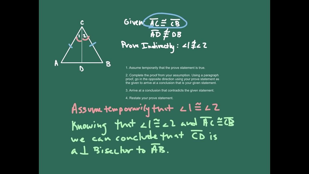 INDIRECT PROOFS GEOMETRY - YouTube