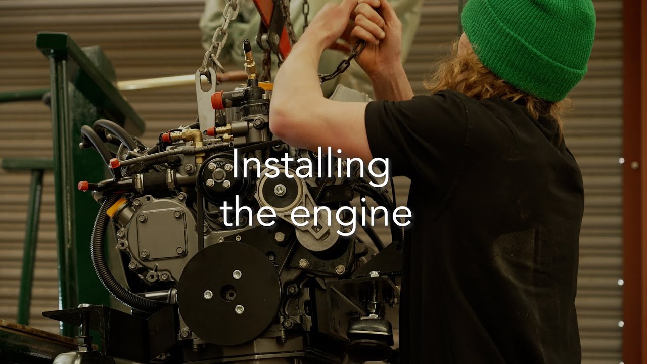 How We Build Our Canal Boats - step 11 | Installing the engine - YouTube