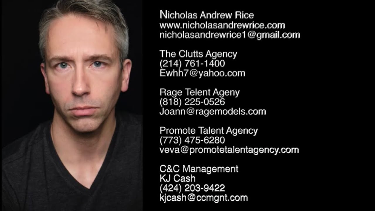 Nicholas Andrew Rice - Demo Reel 2021 - YouTube