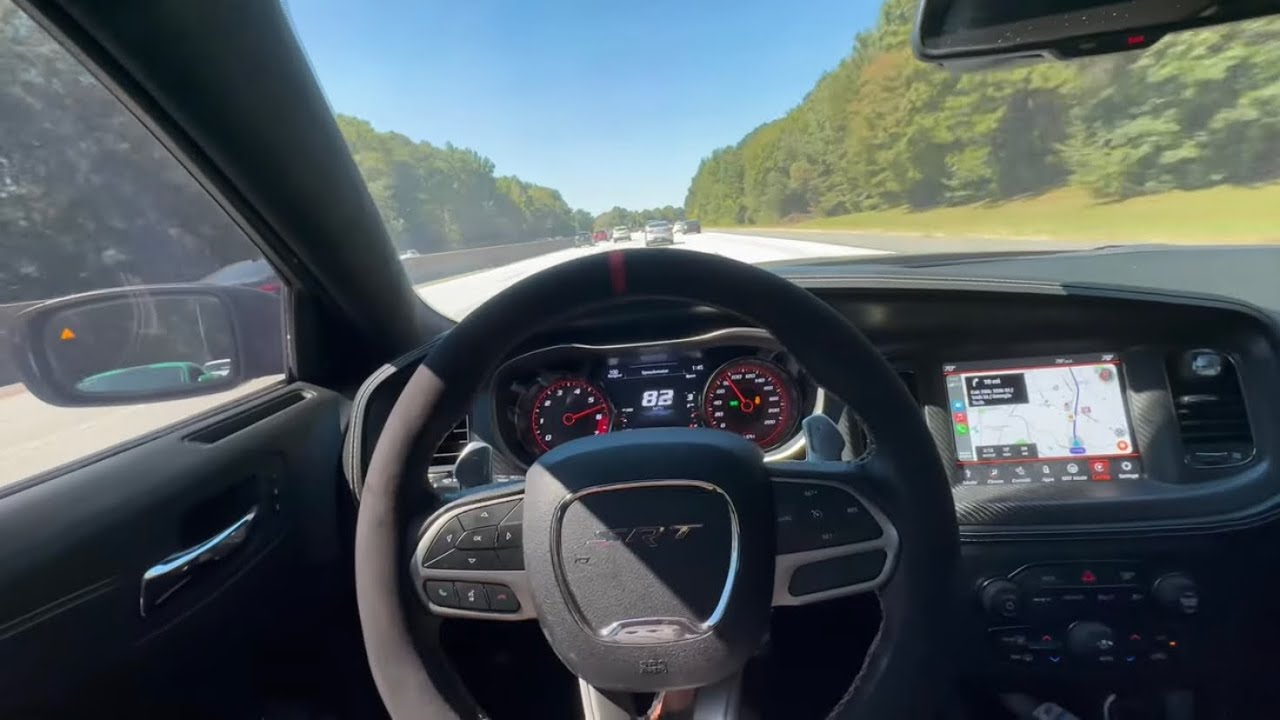 POV DRIVE IN MY FAKE HELLCAT DODGE CHARGER SRT .. NEW TOP SPEED - YouTube