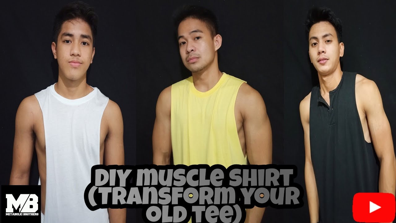DIY Muscle Shirt (Transform your old Tee) - YouTube