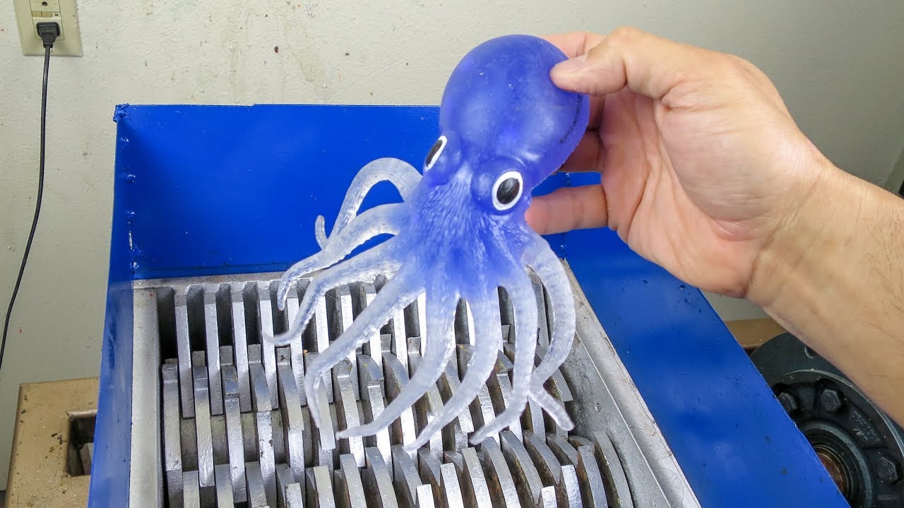 SHREDDING A GIANT OCTOPUS! WHAT'S INSIDE? - YouTube