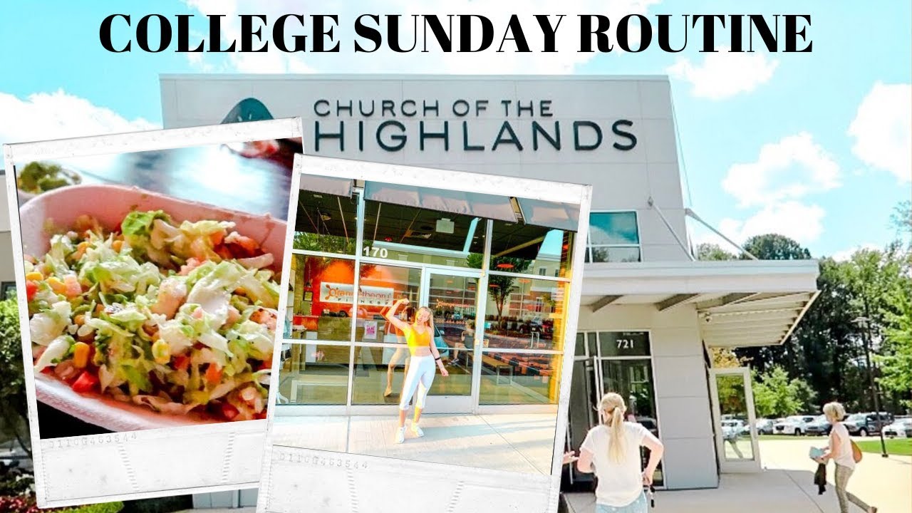 my college sunday routine: working out, church, sisterhood event, etc ...