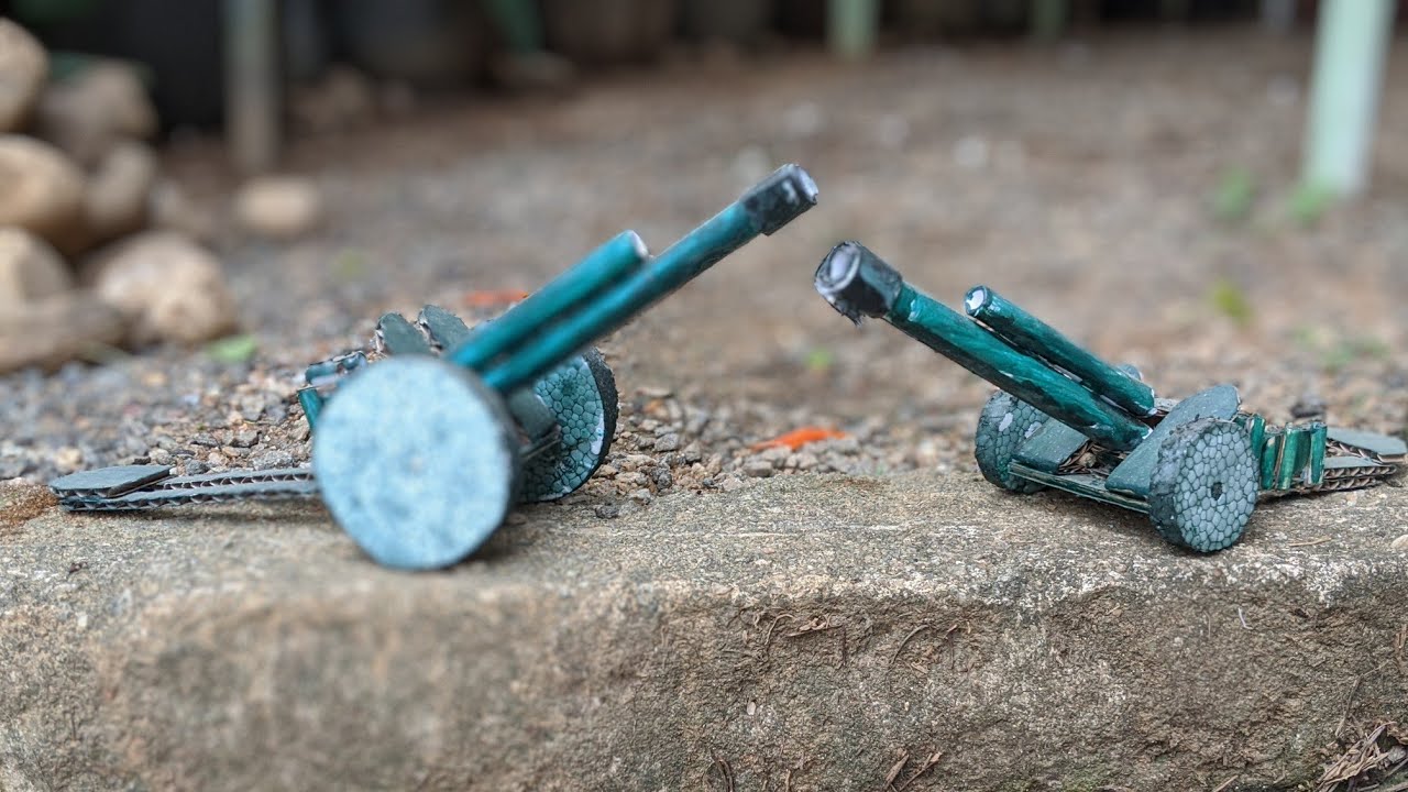 How to make Mini paper cannon | Easy craft | Homemade craft ( powerful ...