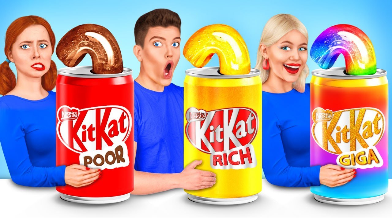 Ricos vs Pobres vs Mega Ricos | Desafío de Comida Cara y Barata por X ...