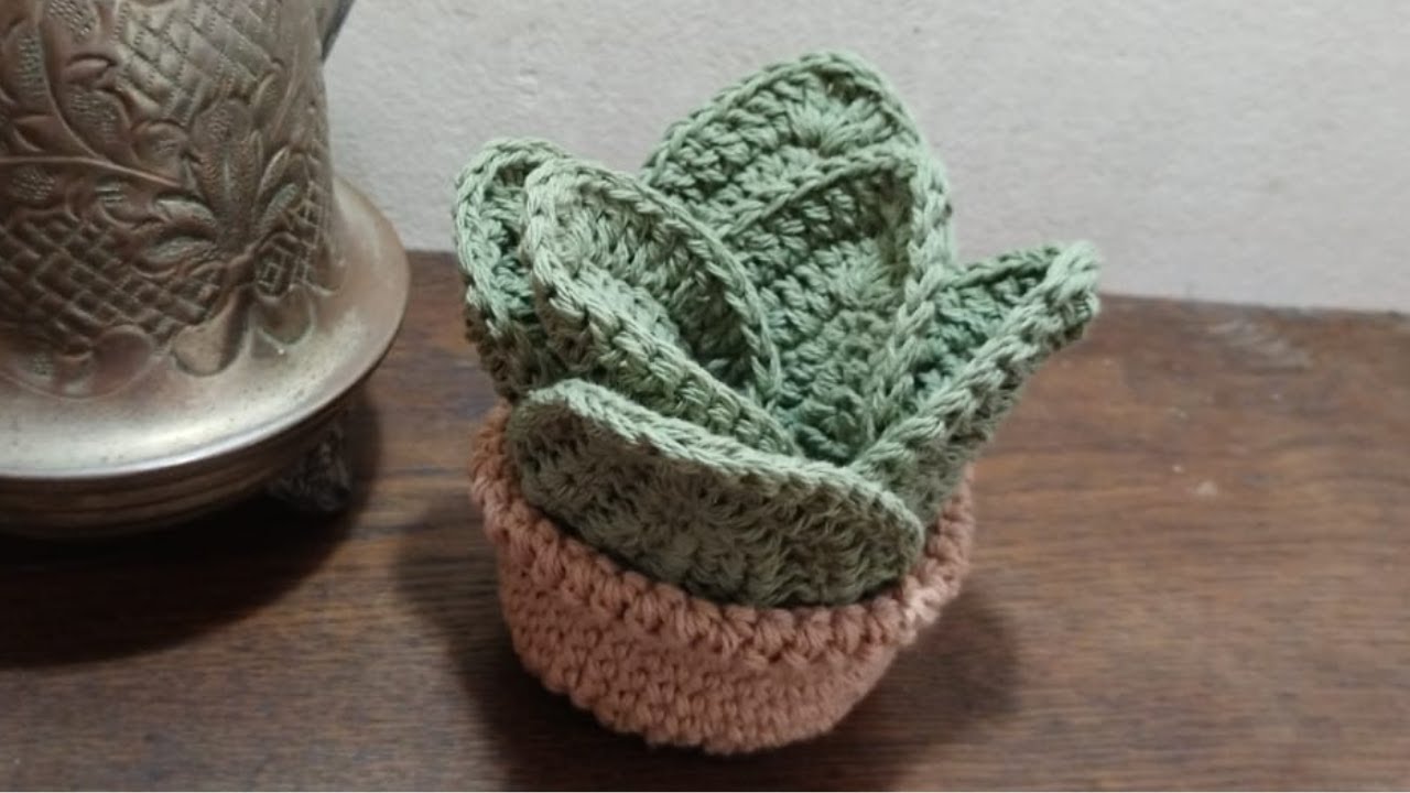 Tutorial posavasos crochet - Planta crochet tutorial - hojas crochet ...