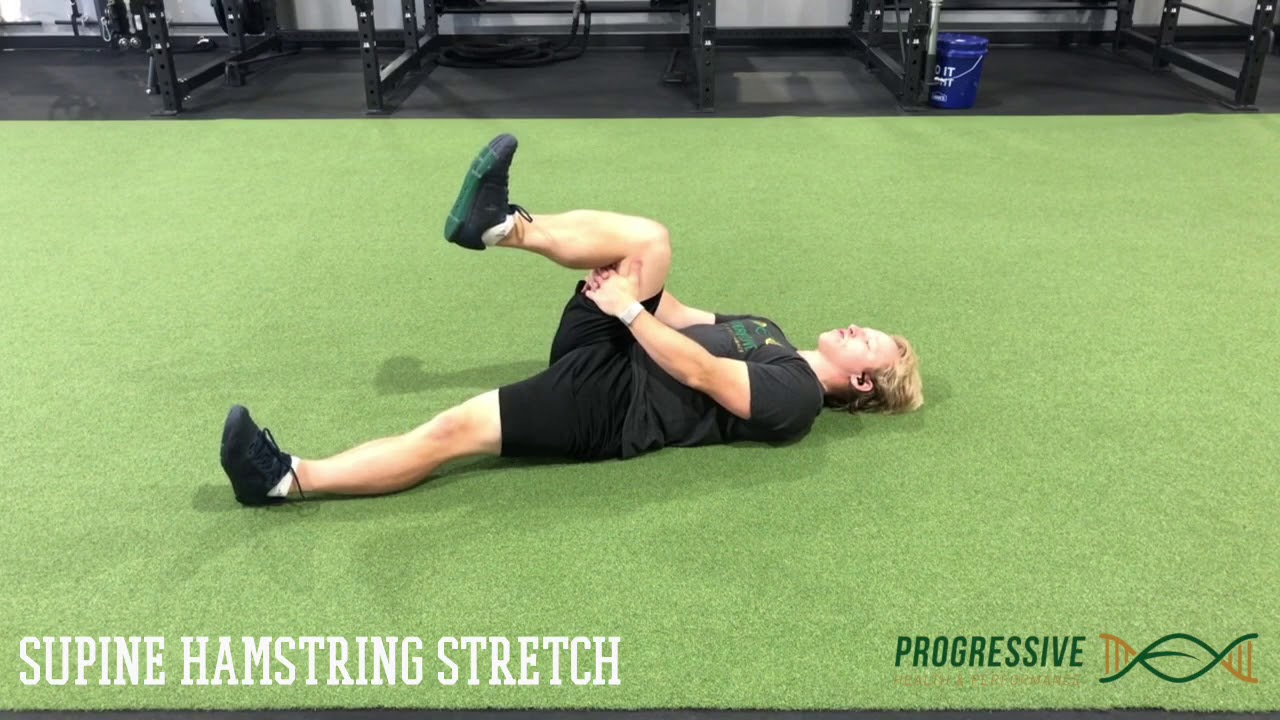 Supine Hamstring Stretch - YouTube
