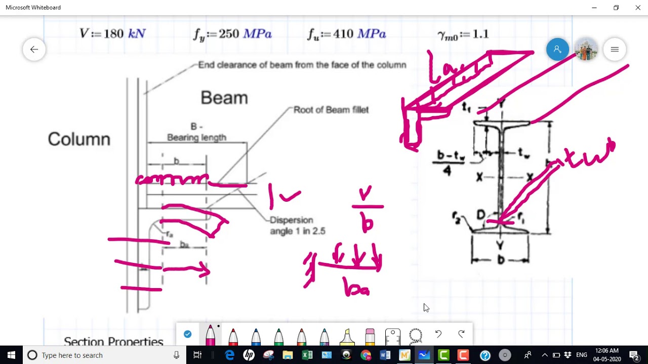 Design of Top and Seat Angle connection - YouTube