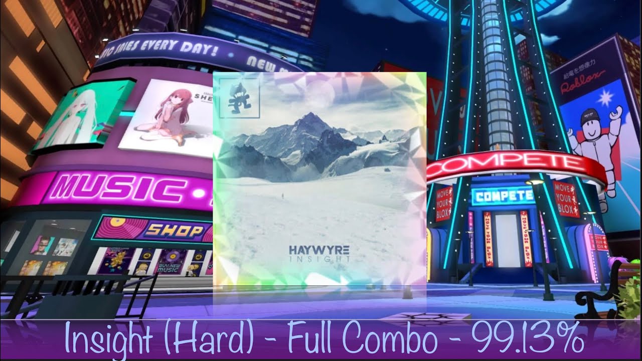 Roblox RoBeats - Insight (Hard) Full Combo 99.13% - YouTube