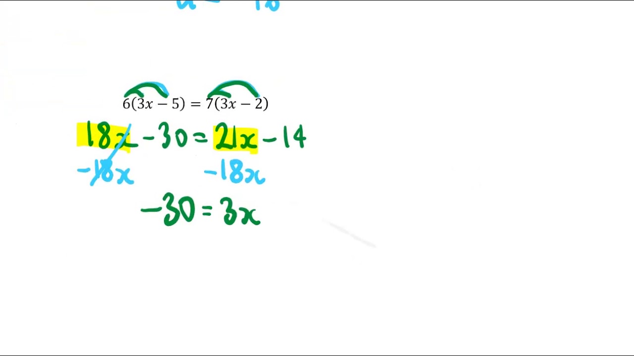 Solving Equations with Brackets Y10 - YouTube